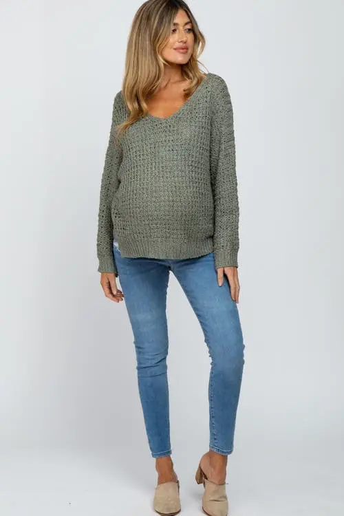 PINKBLUSH V-neck Knit Sweater