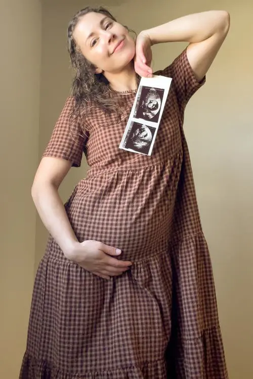 PINKBLUSH Gingham Tiered Midi Dress
