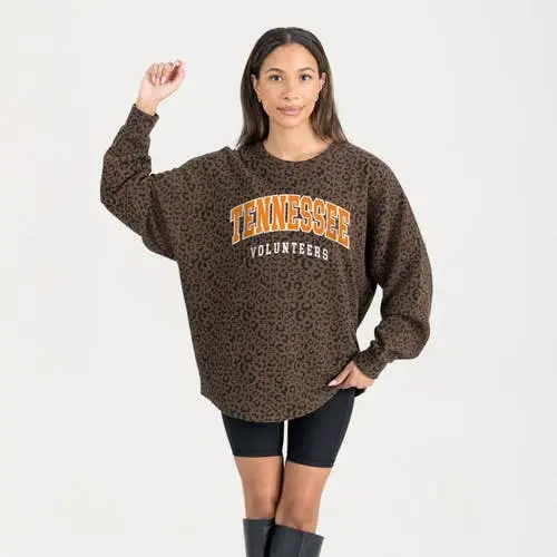 GAMEDAY COUTURE Tennessee Volunteers Leopard Oversized Sweatshirt