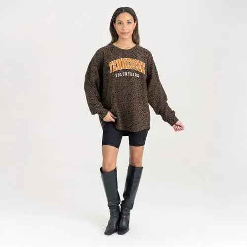 GAMEDAY COUTURE Tennessee Volunteers Leopard Oversized Sweatshirt