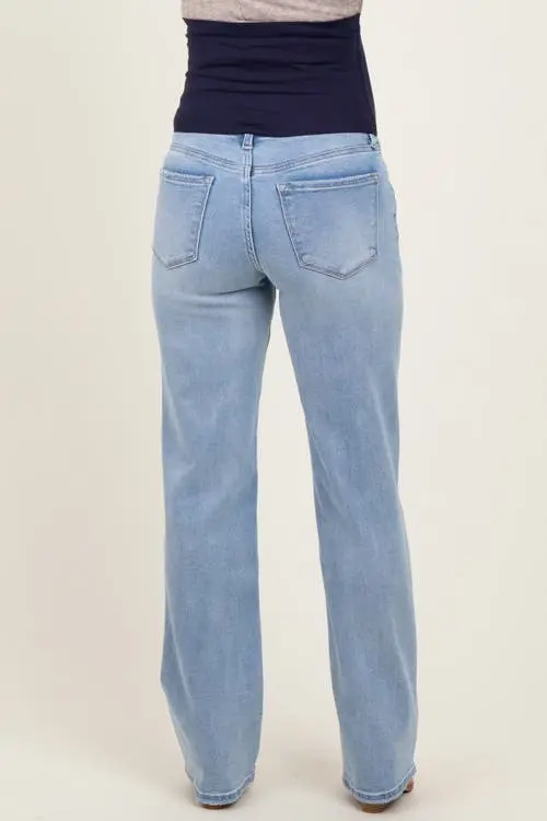 PINKBLUSH Relaxed Straight Leg Maternity Jeans
