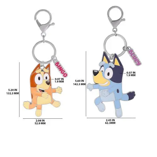 BLUEY Enamel Charm Keychain Set