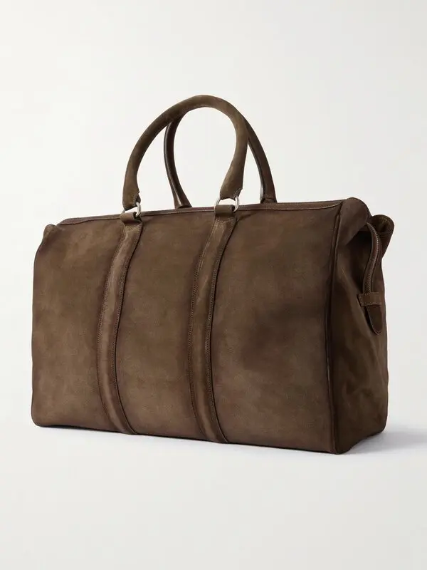 Officine Creative Quentin 009 Airbrushed Suede Weekend Bag - Brown