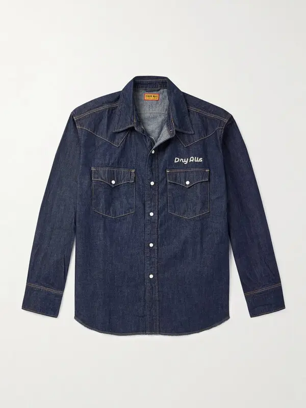 HUMAN MADE Embroidered Denim Shirt