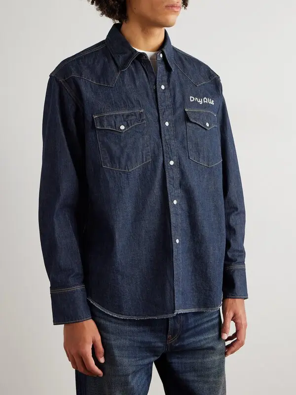 HUMAN MADE Embroidered Denim Shirt