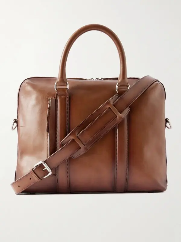 Officine Creative Leather Briefcase - Brown