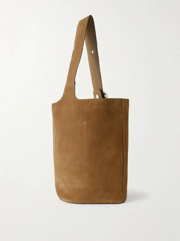 Loewe Large Pebble Suede Bucket Bag - Brown