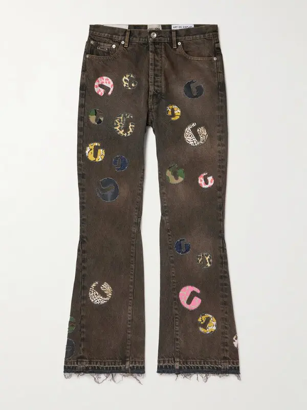 GALLERY DEPT. G-time Flared Logo-appliquéd Jeans - Brown