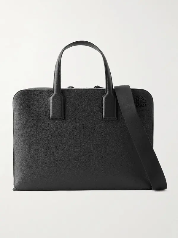 Loewe Goya Full-grain Leather Briefcase - Black