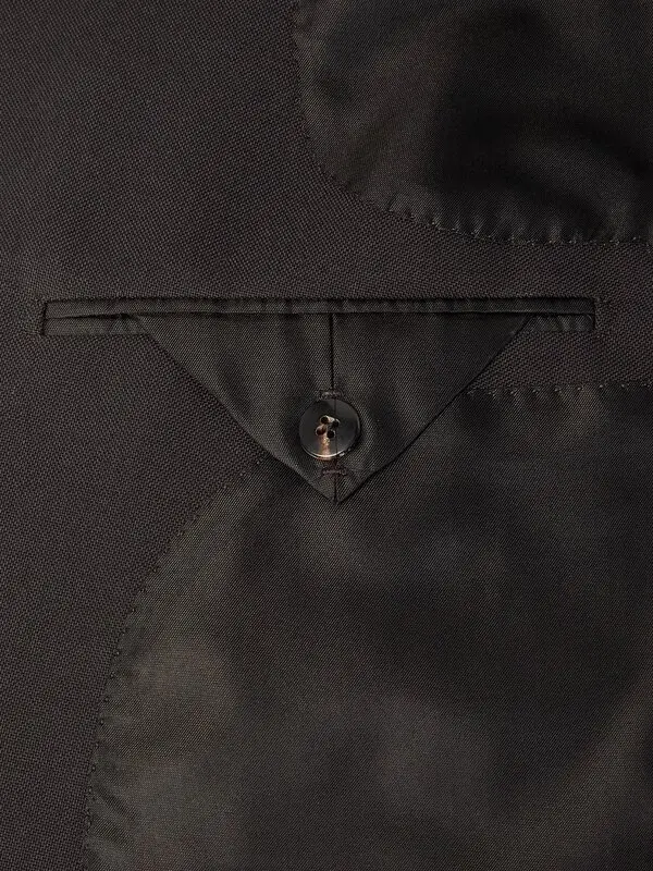 TOM FORD Hopsack Double-breasted Wool Suit Jacket