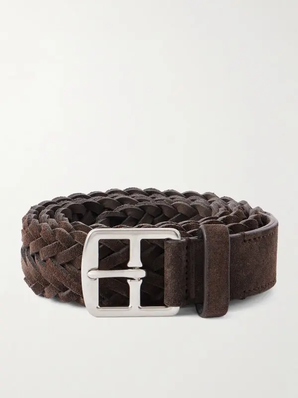 Officine Creative 3.5cm Woven Belt - Brown