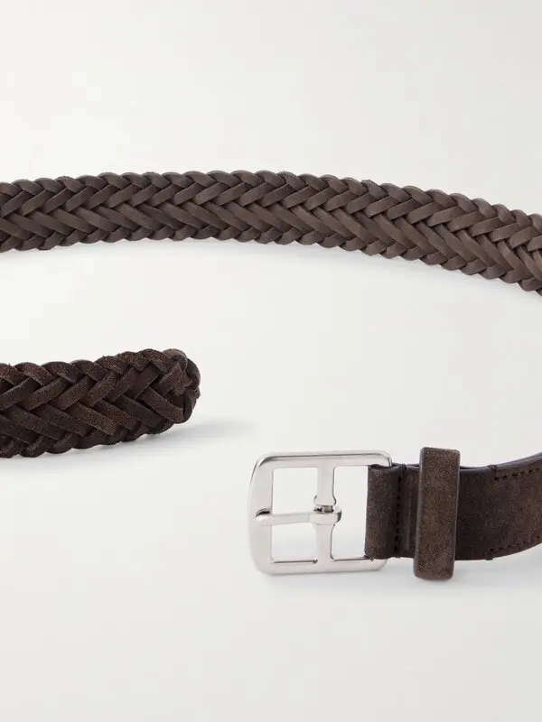 Officine Creative 3.5cm Woven Belt - Brown