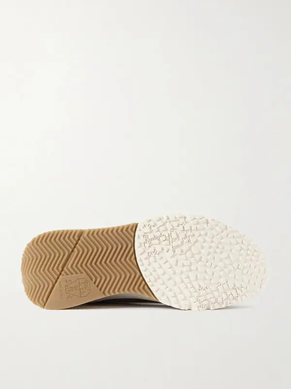 Brunello Cucinelli Leather-trimmed Suede Sneakers