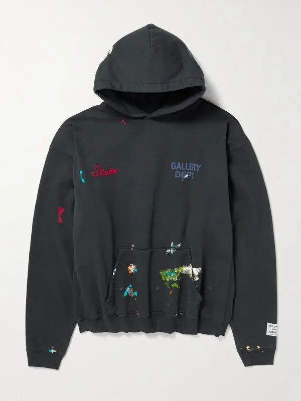 GALLERY DEPT. Paint-splattered Hoodie - Black