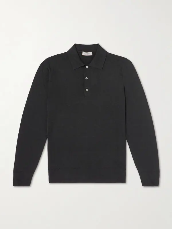 Canali Wool Polo Shirt