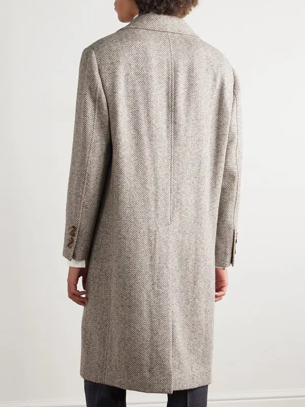 Brunello Cucinelli Herringbone Woven Coat - Neutrals