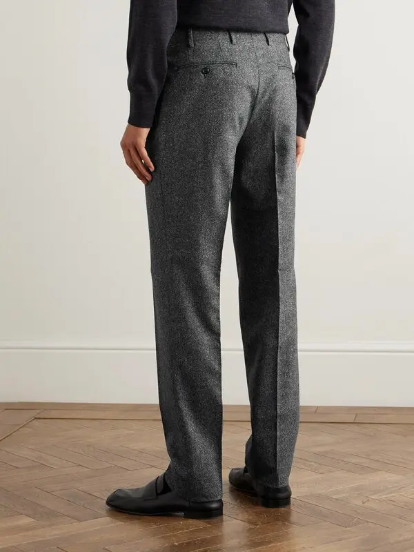 Canali Tapered Wool-blend Twill Suit Trousers