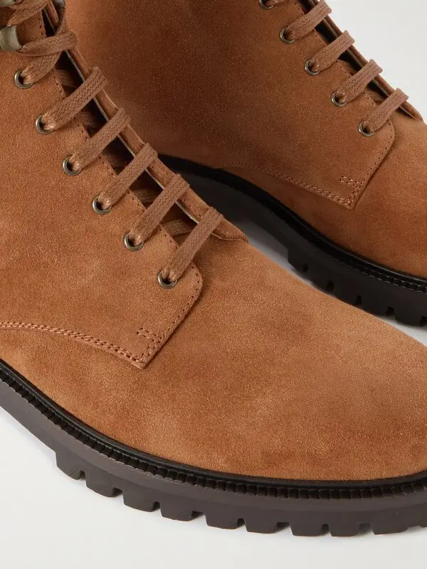 Brunello Cucinelli Polacco Suede Boots - Brown