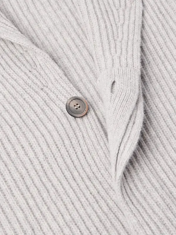 Altea Shawl-collar Ribbed Wool Cardigan