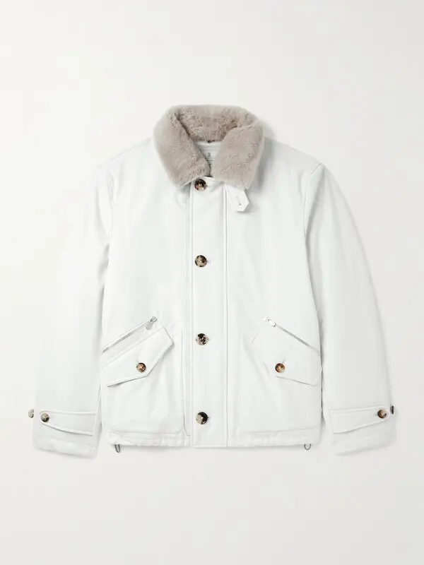 Brunello Cucinelli Shearling-trimmed Shell Jacket