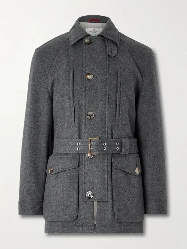 Brunello Cucinelli Belted Wool Field Jacket