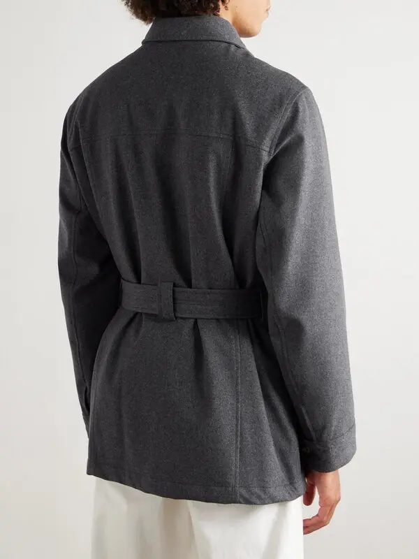 Brunello Cucinelli Belted Wool Field Jacket