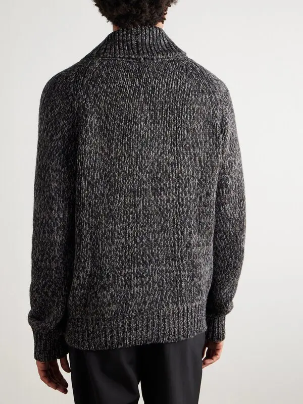 Altea Double-breasted Shawl-collar Knitted Cardigan