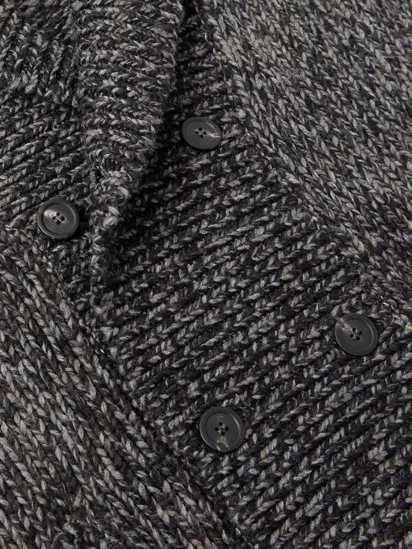 Altea Double-breasted Shawl-collar Knitted Cardigan