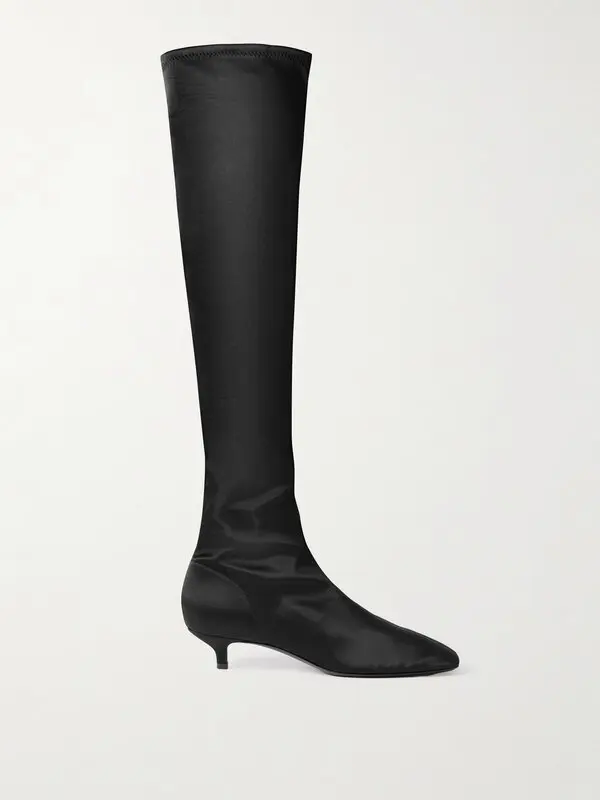 TOTEME Satin Knee High Boots
