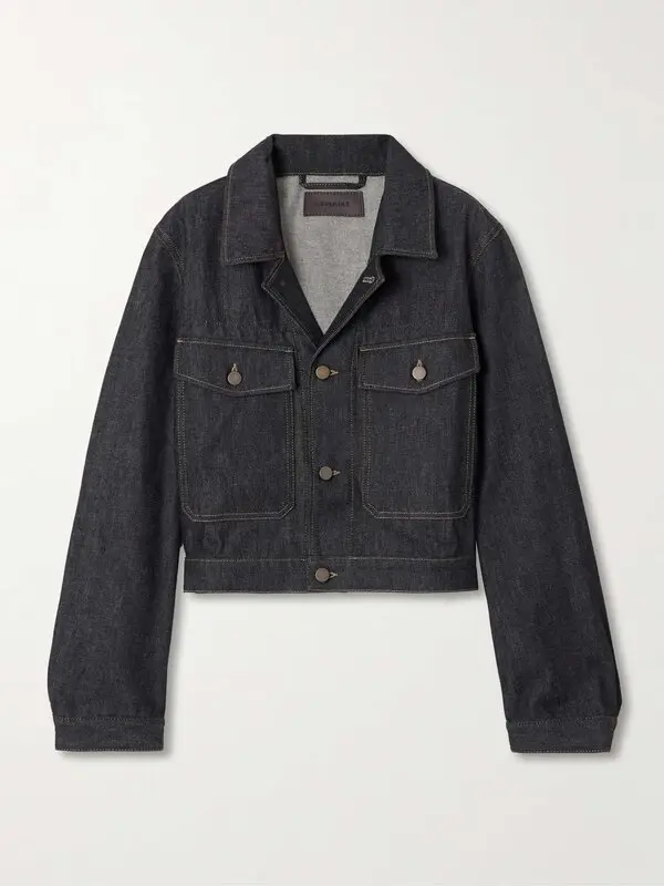 LEMAIRE Cropped Organic Denim Jacket - Navy