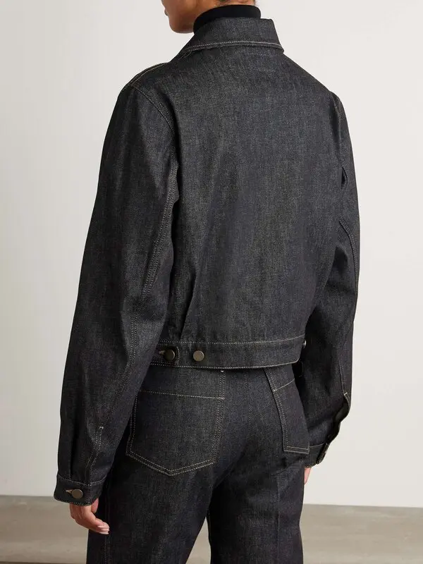LEMAIRE Cropped Organic Denim Jacket - Navy