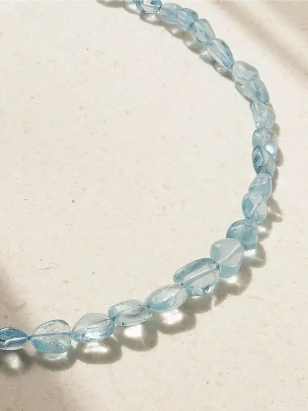 Jia Jia Arizona Jumbo Candy Aquamarine 14k Gold Necklace - Blue
