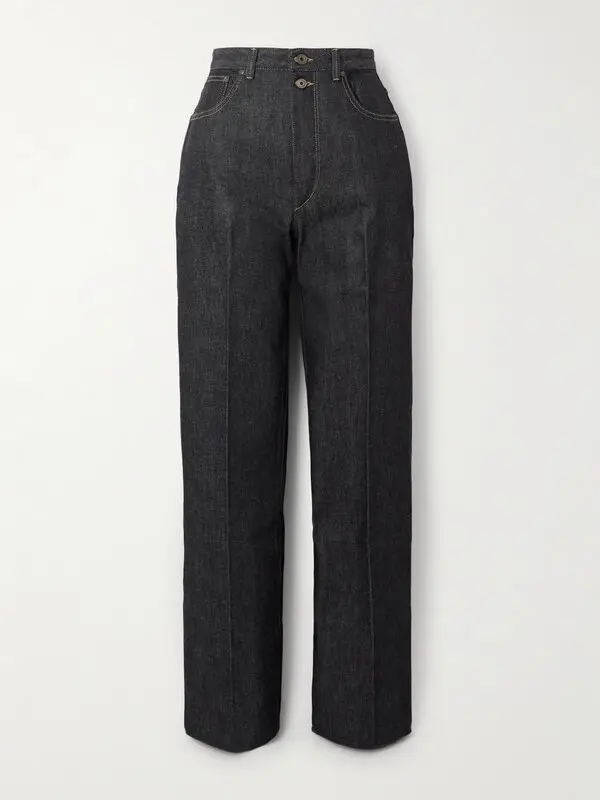 LEMAIRE High-rise Straight-leg Organic Jeans - Blue