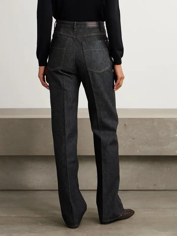 LEMAIRE High-rise Straight-leg Organic Jeans - Blue