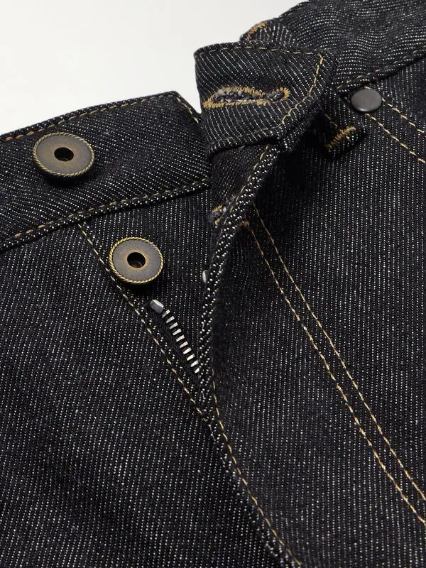 LEMAIRE High-rise Straight-leg Organic Jeans - Blue