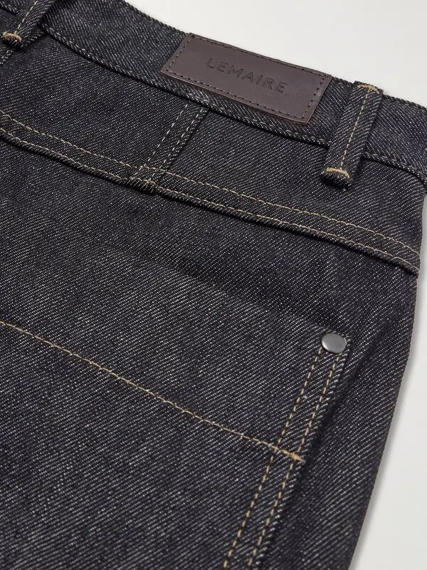 LEMAIRE High-rise Straight-leg Organic Jeans - Blue