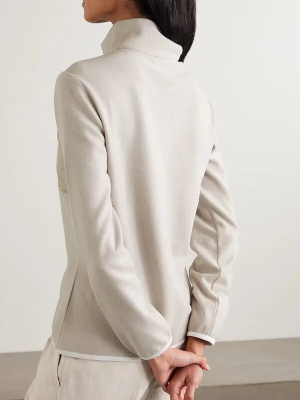 Brunello Cucinelli Printed Cashmere-blend Sweatshirt - Neutrals