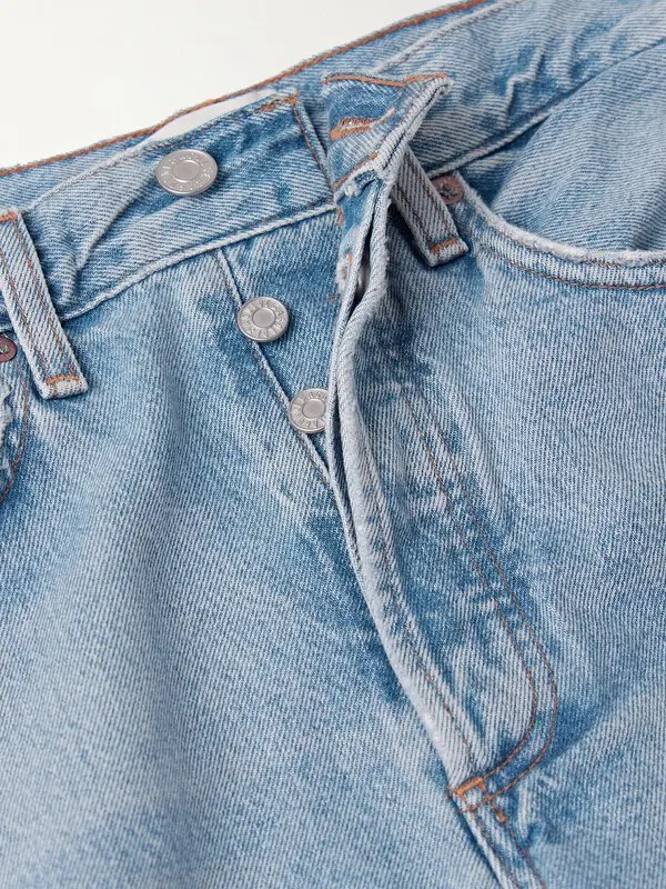 AGOLDE Amryn Distressed High-rise Wide-leg Jeans