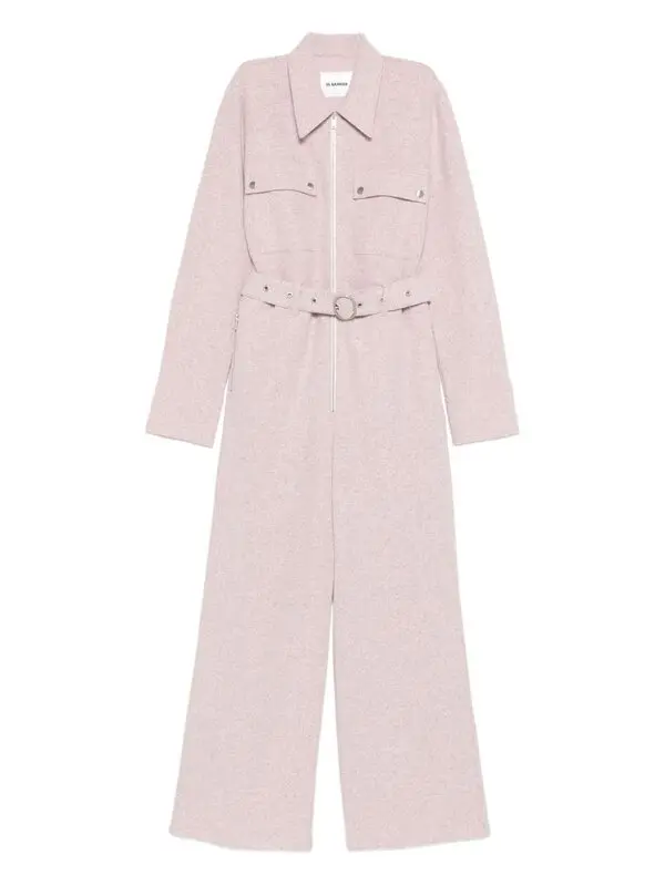 JIL SANDER Wool-blend Jumpsuit - Pink