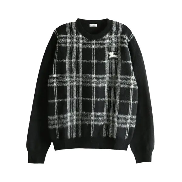 Burberry Check Crew Neck Sweater