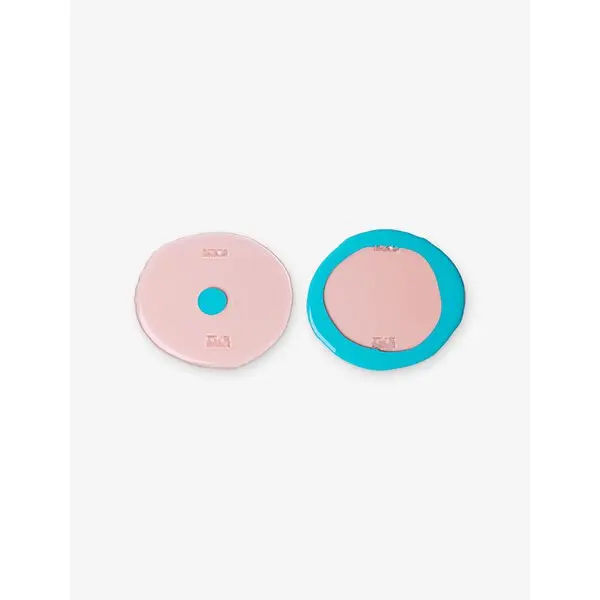 FISH DESIGN BY GAETANO PESCE Table Mates Resin Coasters Set Of Two - Clear Ruby Turquoise