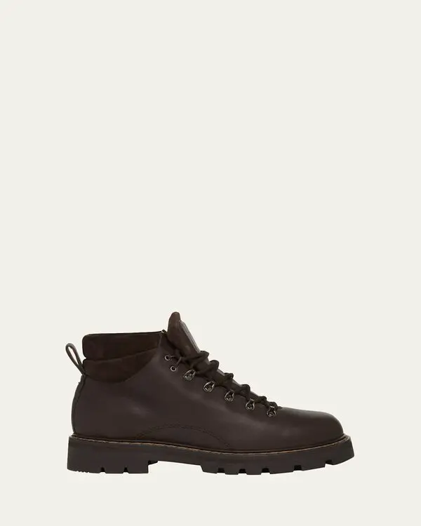 Loro Piana Beinn Walk Leather Ankle Boots - Chocolate