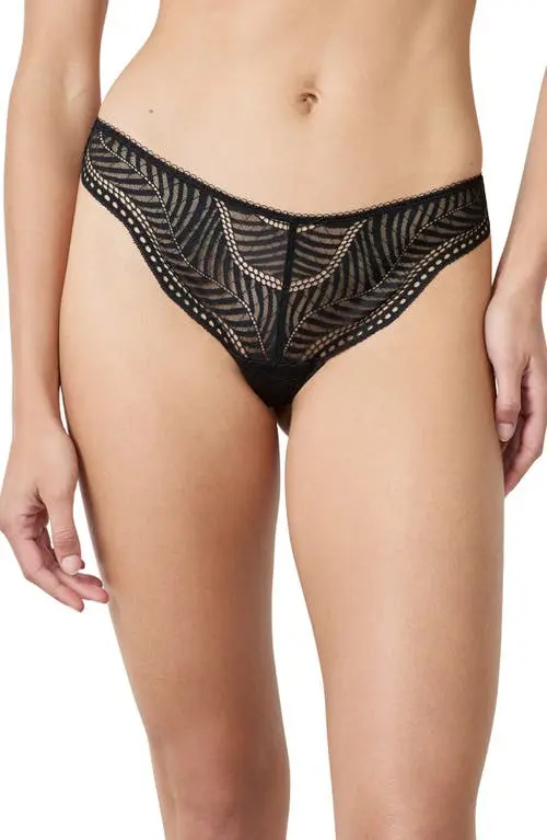 ETAM Audace Lace Thong - Black
