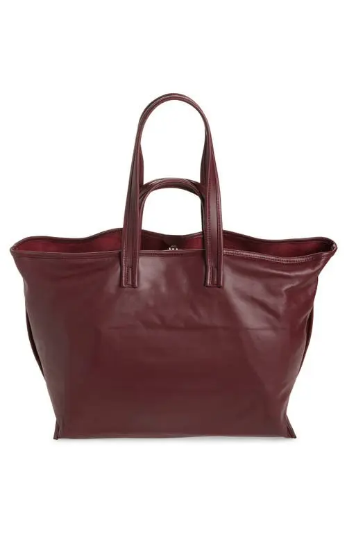KASSL EDITIONS Lambskin Leather Tote - Bordeaux