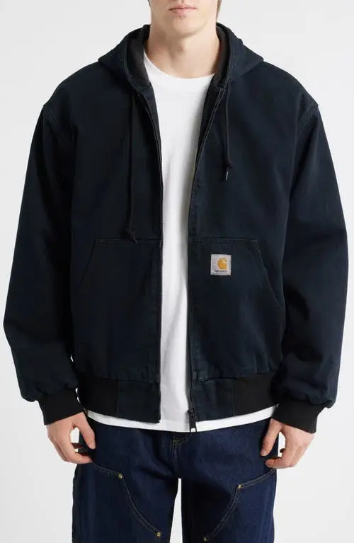 Carhartt Work In Progress Active Canvas Hooded Jacket - Blue Midnight
