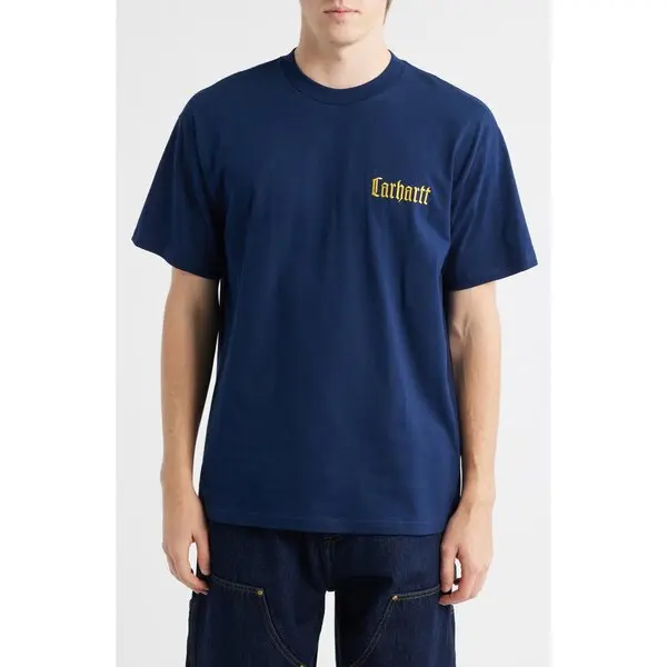 Carhartt Work In Progress Schooling Cotton Graphic T-shirt - Jupiter