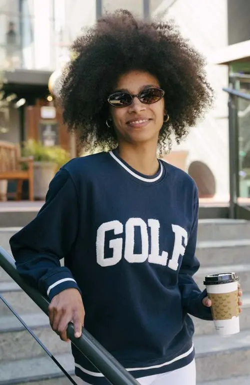 ELLSWORTH + IVEY Elle Golf Sweatshirt - Navy