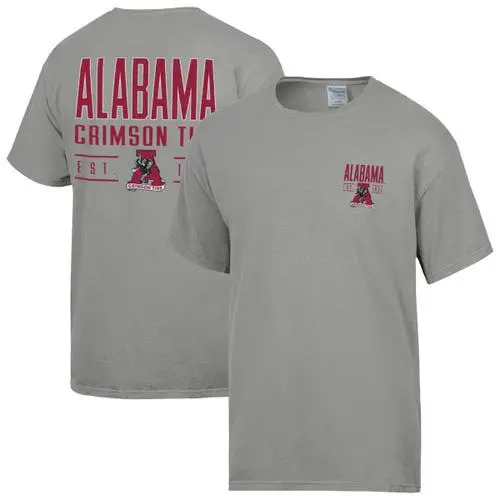 COMFORTWASH Alabama Crimson Tide Big Name T-shirt - Gray