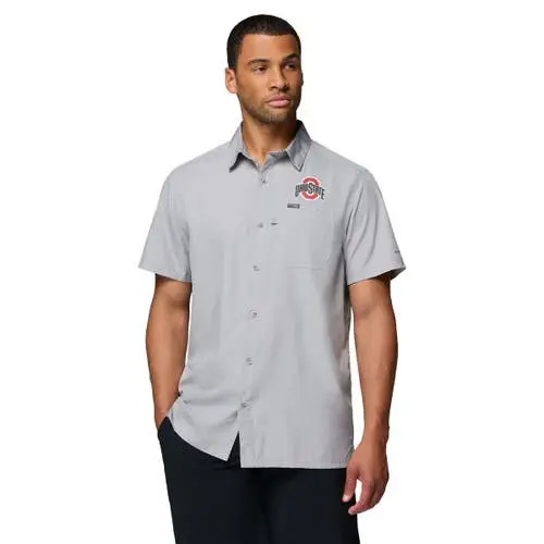 Columbia Ohio State Buckeyes Slack Tide Camp Button-up Shirt