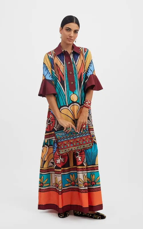 La DoubleJ Artemis Printed Maxi Dress - Philae Placée Multicolor